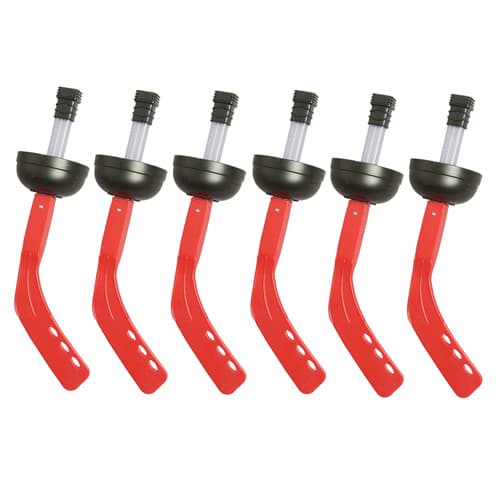 Scooter Hockey Stick w/Hand Shield (Set of 6) - Elementary - Red